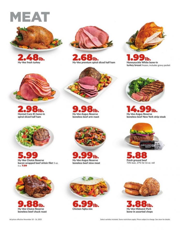 Hy-Vee Weekly Ad Nov 10 – Nov 16, 2025 (Thanksgiving Promotion Included)