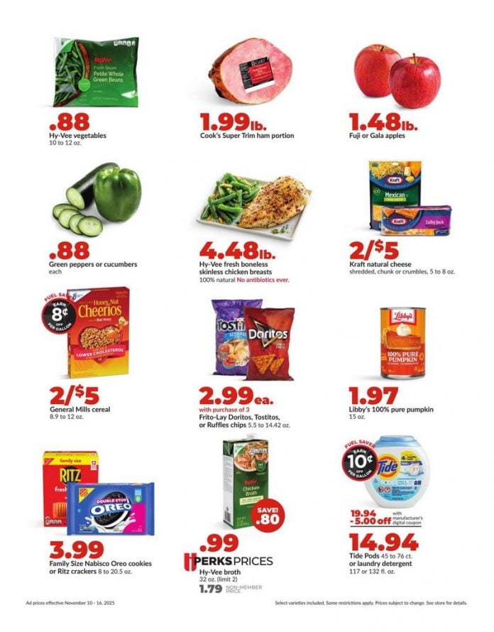Hy-Vee Weekly Ad Nov 10 – Nov 16, 2025 (Thanksgiving Promotion Included)