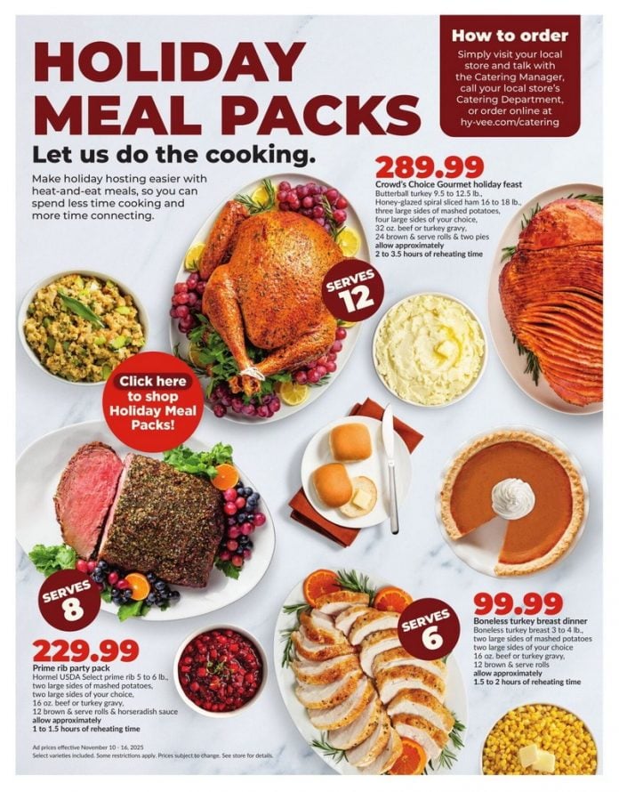 Hy-Vee Weekly Ad Nov 10 – Nov 16, 2025 (Thanksgiving Promotion Included)