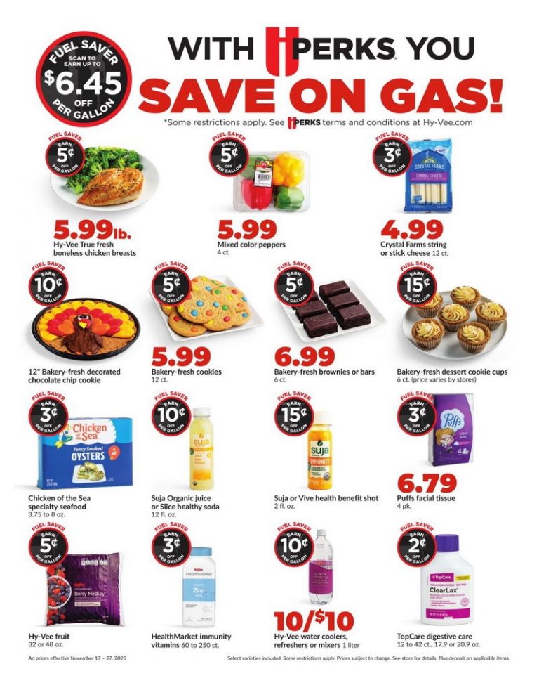 Hy-Vee Weekly Ad Nov 17 – Nov 27, 2025 (Thanksgiving Promotion Included)