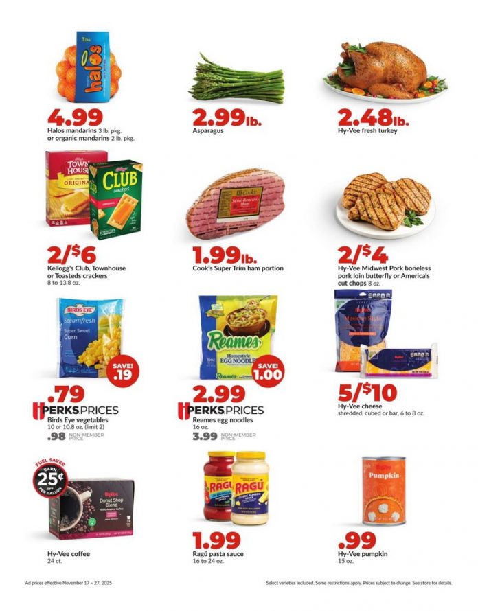 Hy-Vee Weekly Ad Nov 17 – Nov 27, 2025 (Thanksgiving Promotion Included)