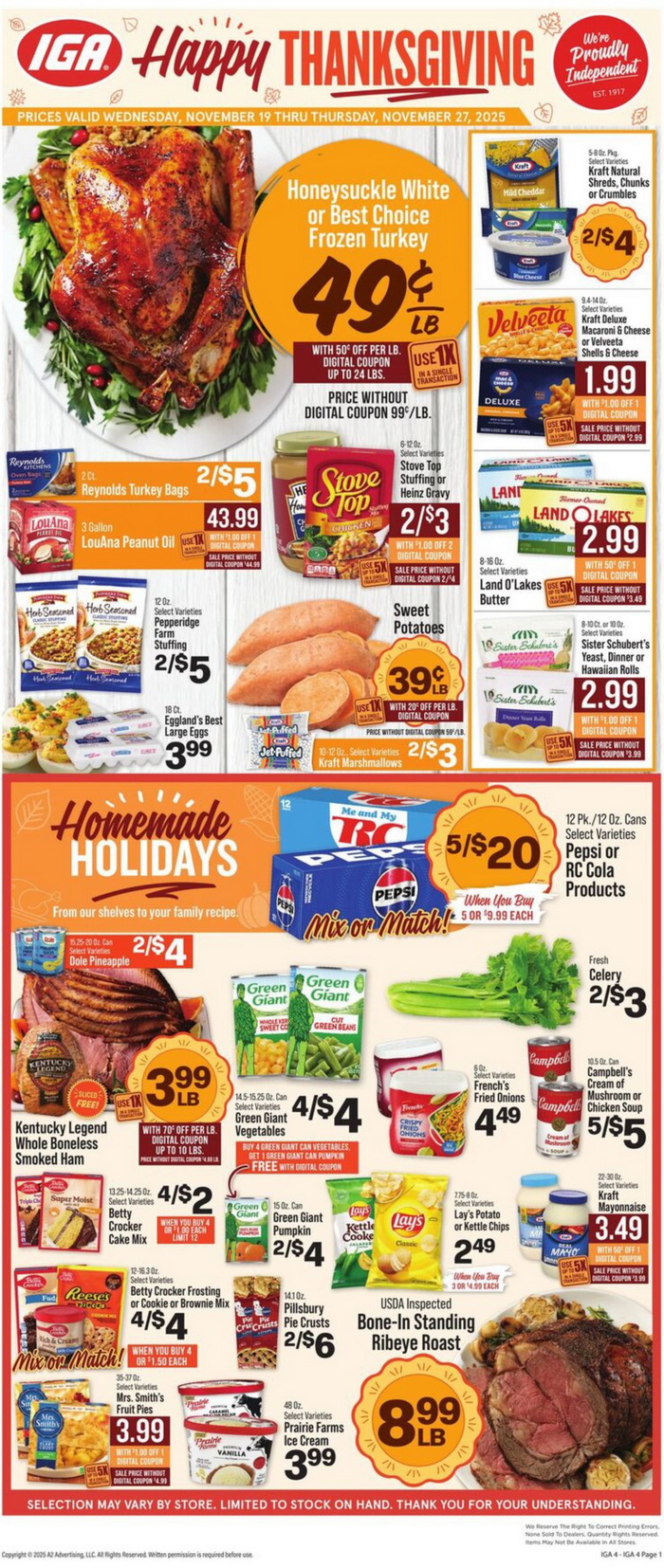 IGA Weekly Ad Nov 19 – Nov 27, 2025 (Thanksgiving Day Promotion Included)