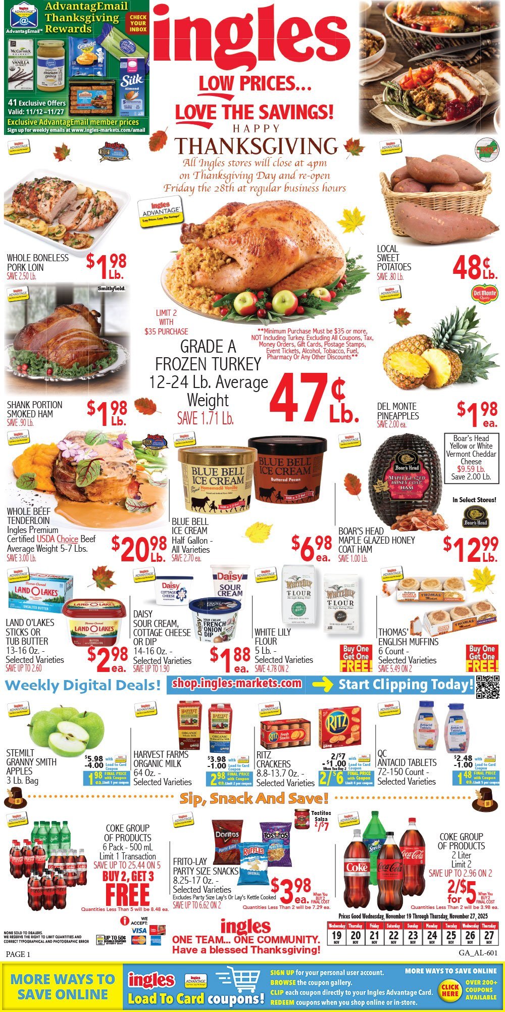 Ingles Weekly Ad Nov 19 – Nov 27, 2025