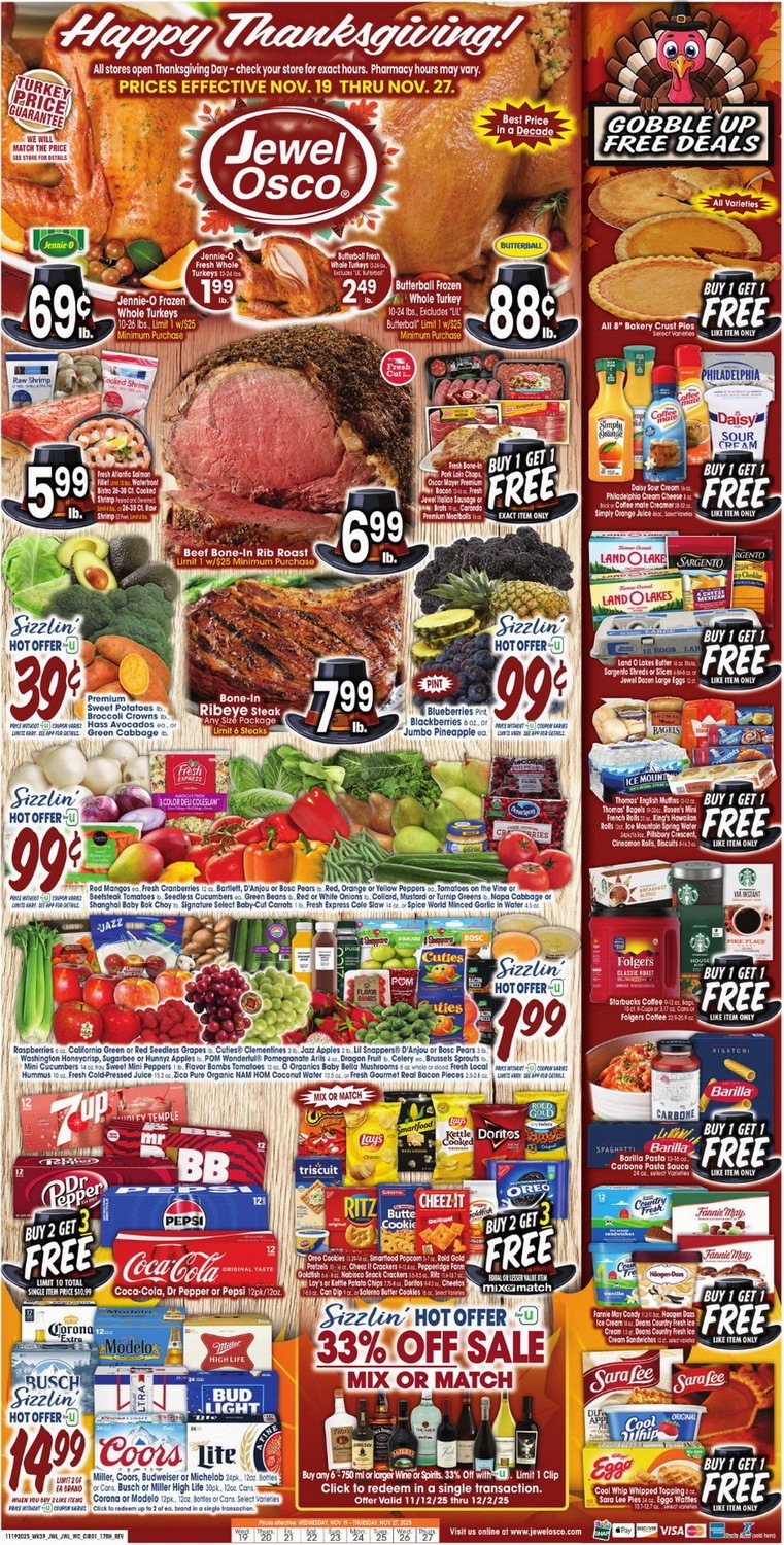 Jewel Osco Weekly Ad Nov 19 – Nov 27, 2025 (Thanksgiving Promotion ...