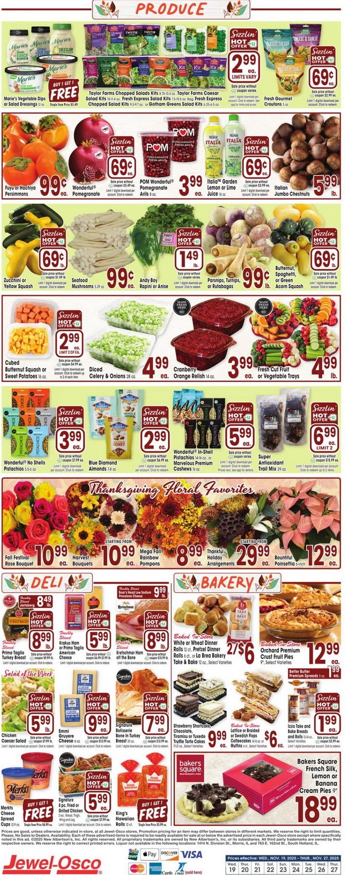 Jewel Osco Weekly Ad Nov 19 – Nov 27, 2025 (Thanksgiving Promotion ...