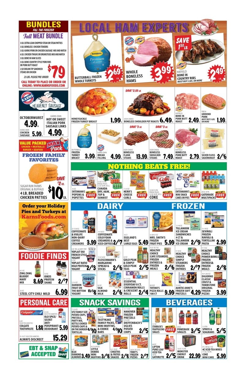 Karns Quality Foods Weekly Ad Nov 11 – Nov 17, 2025 (Thanksgiving ...
