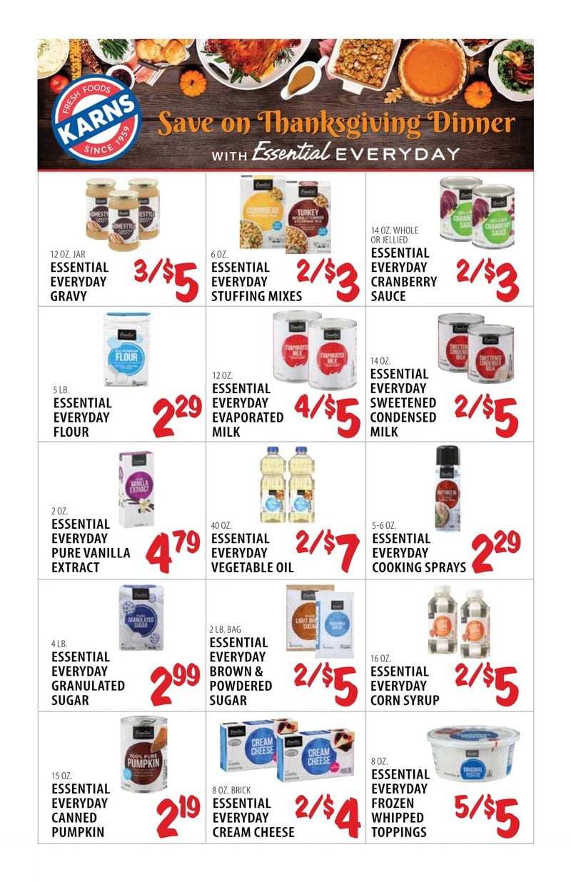 Karns Quality Foods Weekly Ad Nov 11 – Nov 17, 2025 (Thanksgiving ...