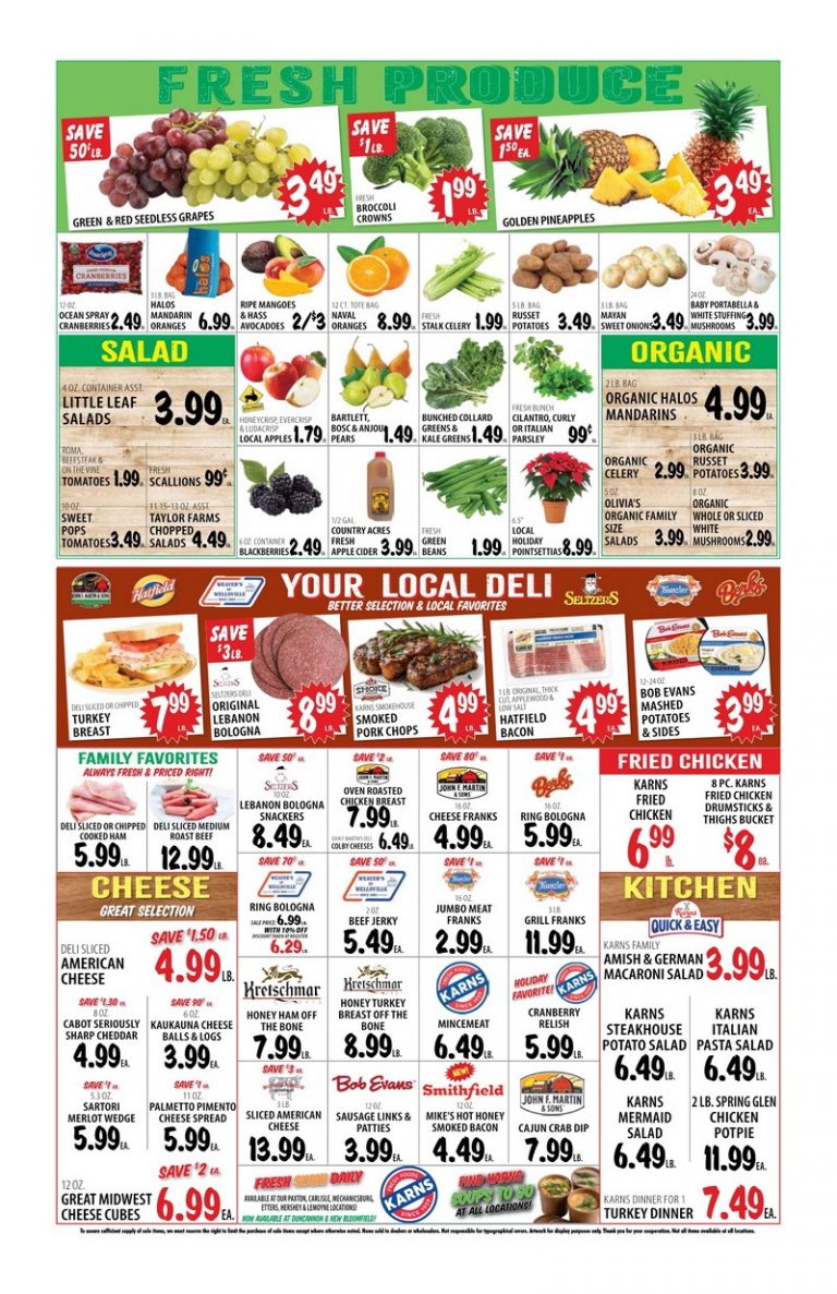 Karns Quality Foods Weekly Ad Nov 25 – Dec 01, 2025 (Thanksgiving Promotion Included)