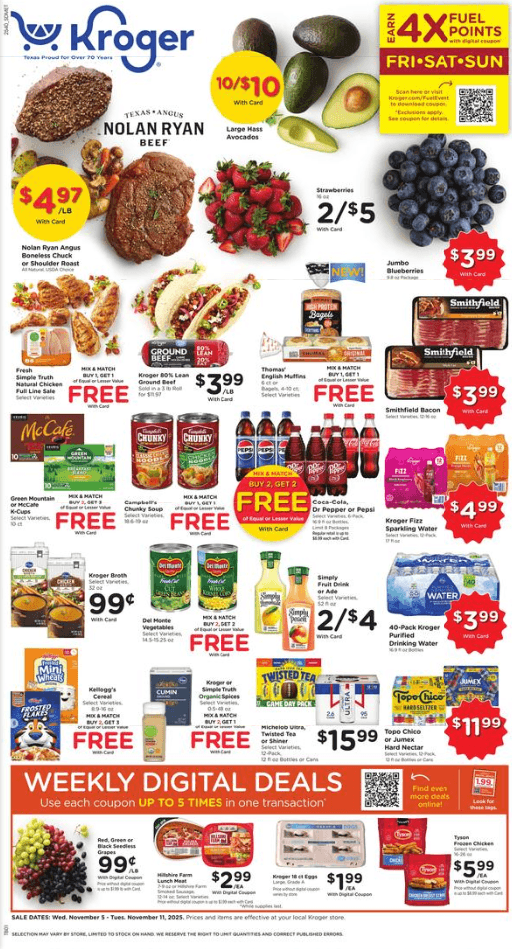 Kroger Weekly Ad Nov 05 – Nov 11, 2025 (Black Friday & Thanksgiving Promotion Included)