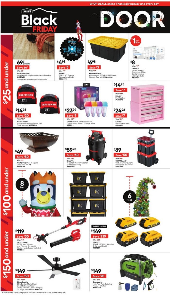 Lowe's Black Friday Deals Nov 27 – Dec 03, 2025