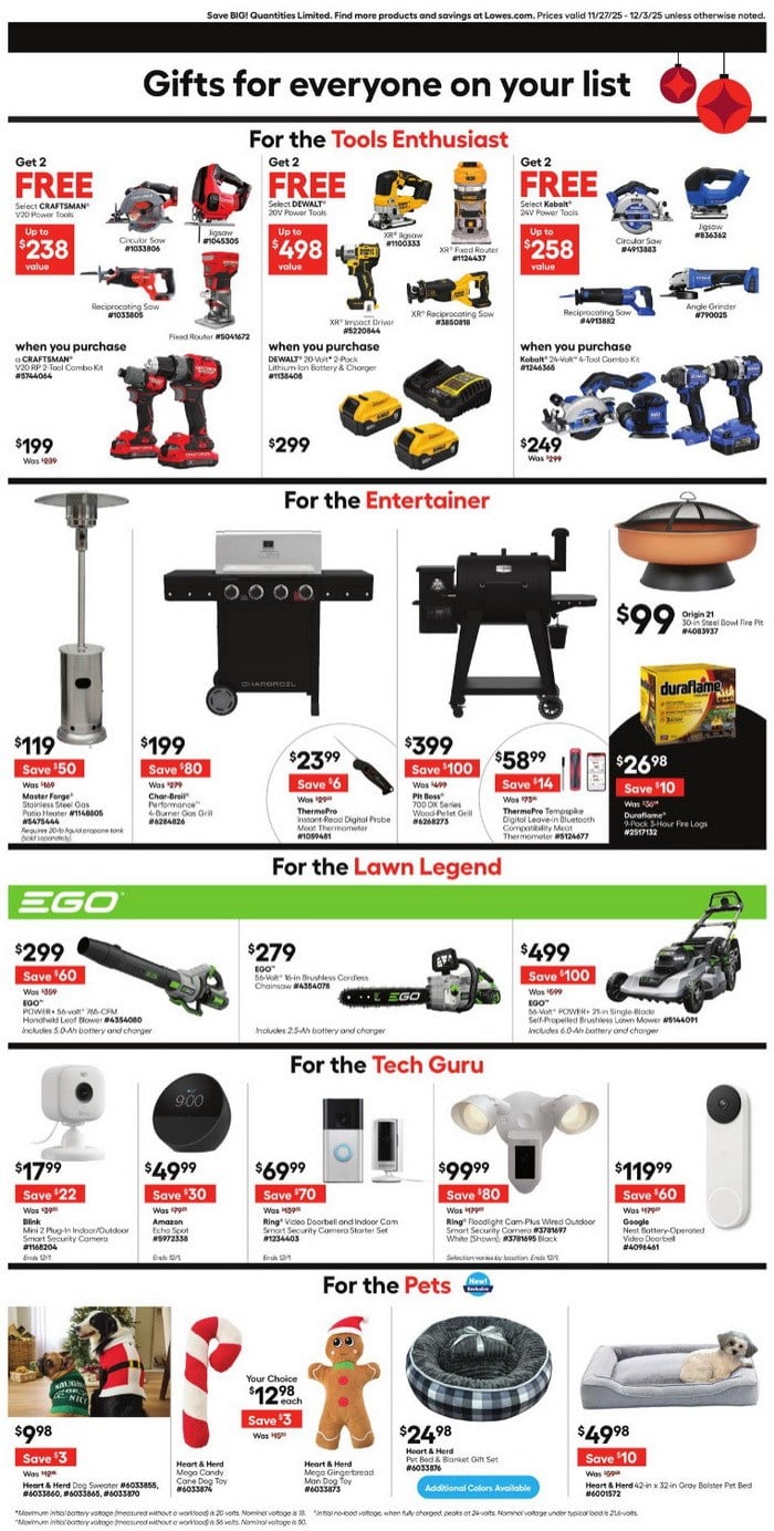 Lowe's Black Friday Deals Nov 27 – Dec 03, 2025