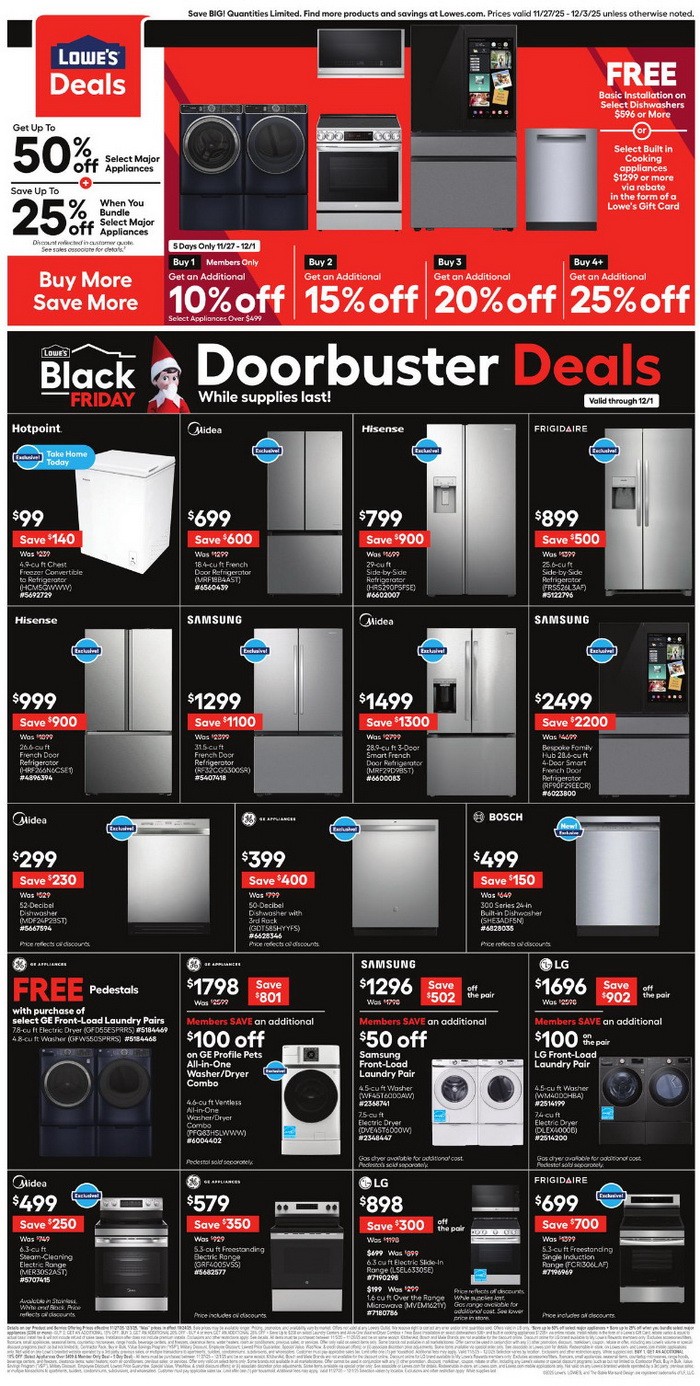 Lowe's Black Friday Deals Nov 27 – Dec 03, 2025