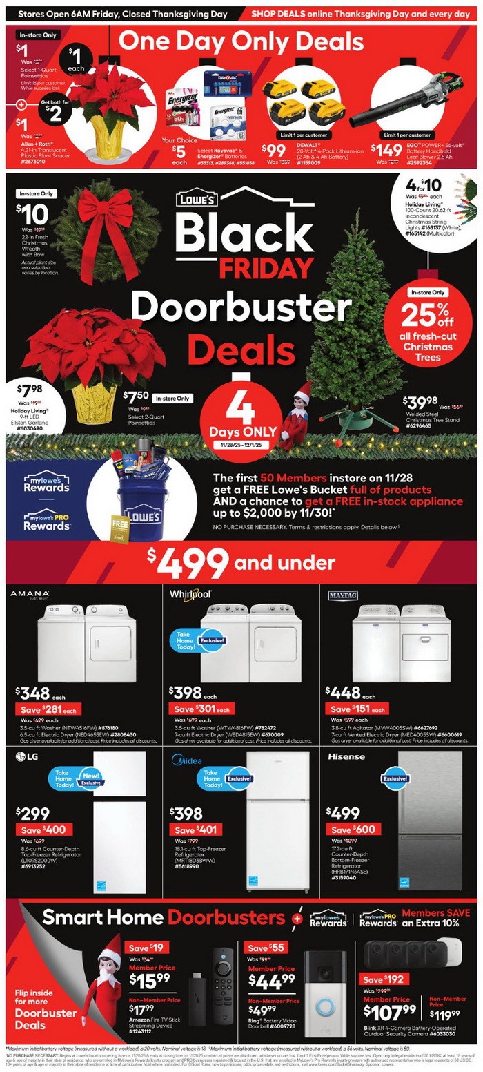 Lowe's Black Friday Deals Nov 27 – Dec 03, 2025