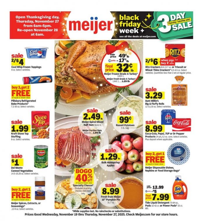 Meijer Weekly Ad Nov 19 – Nov 27, 2025 (Thanksgiving Promotion Included)