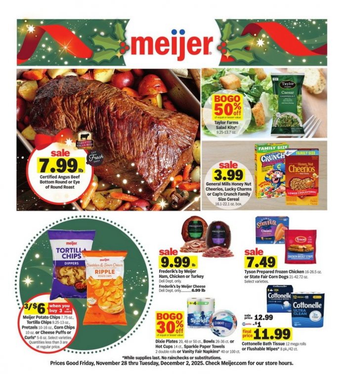 Meijer Weekly Ad Nov 28 – Dec 02, 2025 (Holiday Promotion Included)