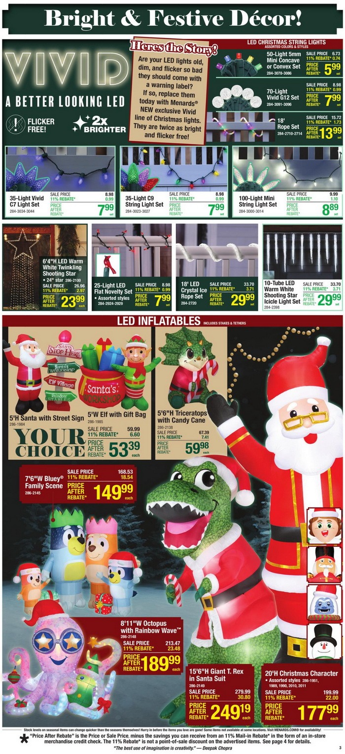Menards Christmas Decor Sale Nov 06 – Nov 16, 2025