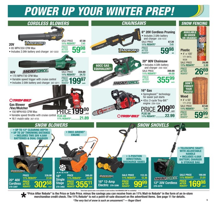 Menards Weekly Ad Nov 06 – Nov 16, 2025