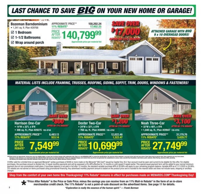 Menards Weekly Ad Nov 20 – Nov 27, 2025