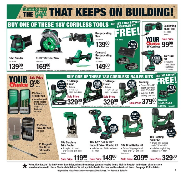 Menards Tool Sale Nov 20 – Dec 31, 2025
