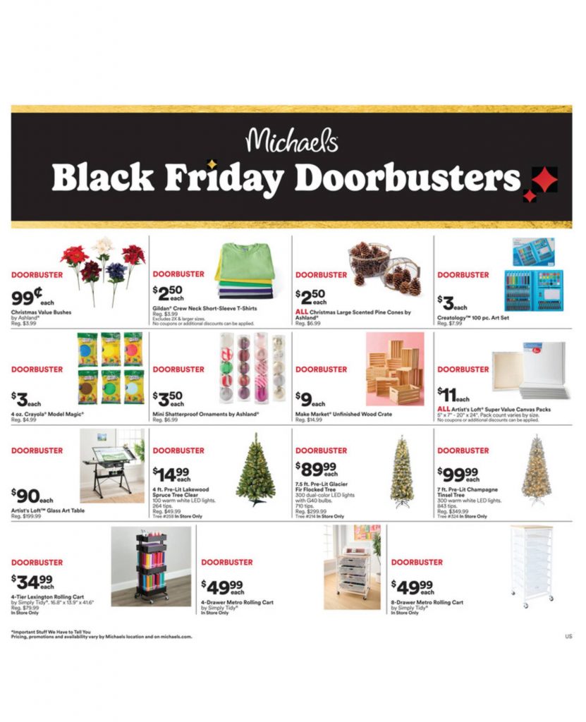 Michaels Black Friday Doorbusters Nov 26 – Nov 30, 2025