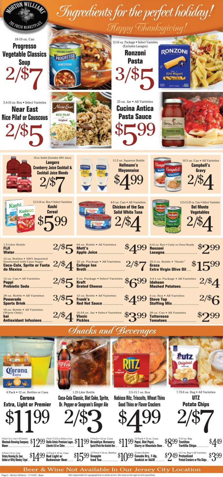 Morton Williams Weekly Ad Nov 14 – Nov 20, 2025 (Thanksgiving Promotion ...