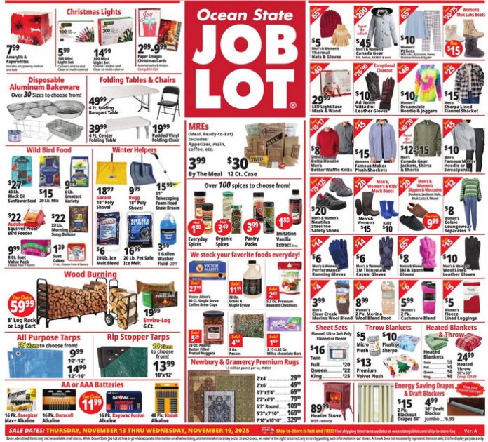 Ocean State Job Lot Weekly Ad Nov 13 – Nov 19, 2025