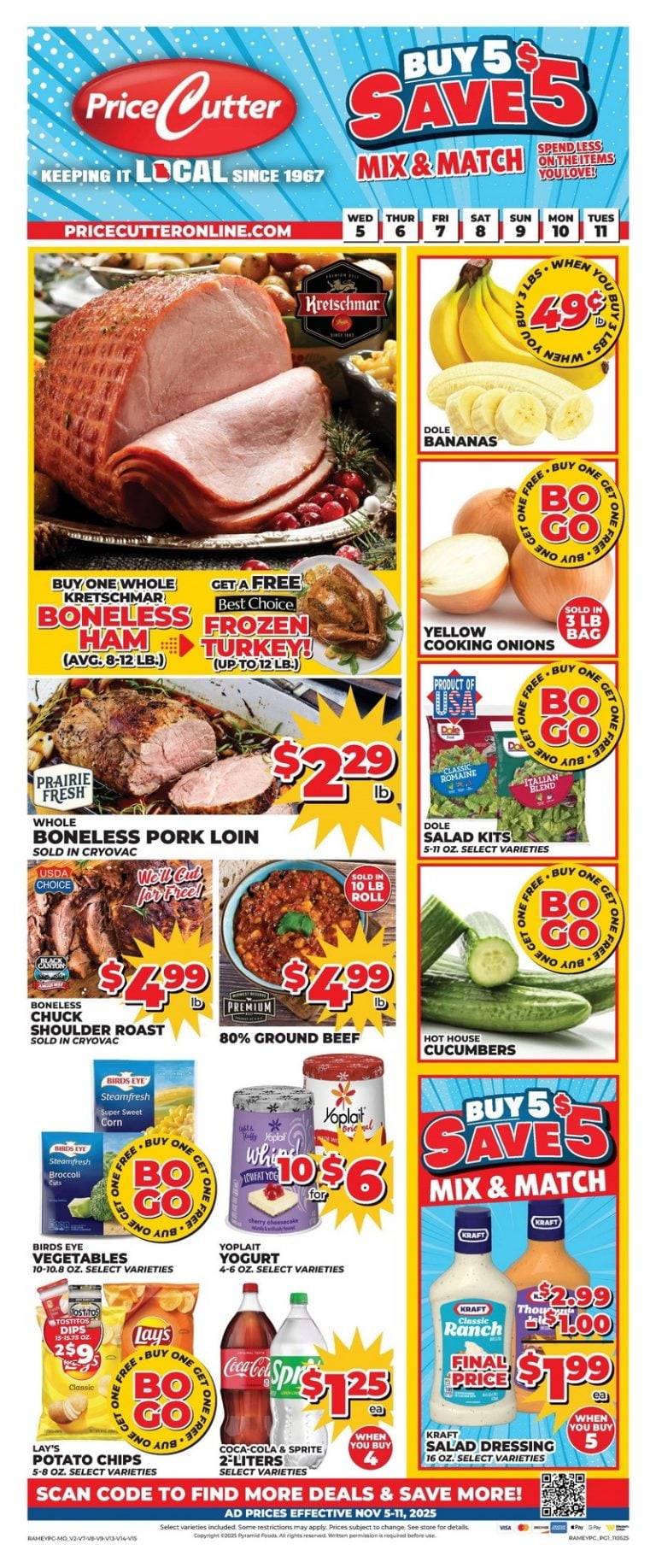 Price Cutter Weekly Ad Nov 05 – Nov 11, 2025