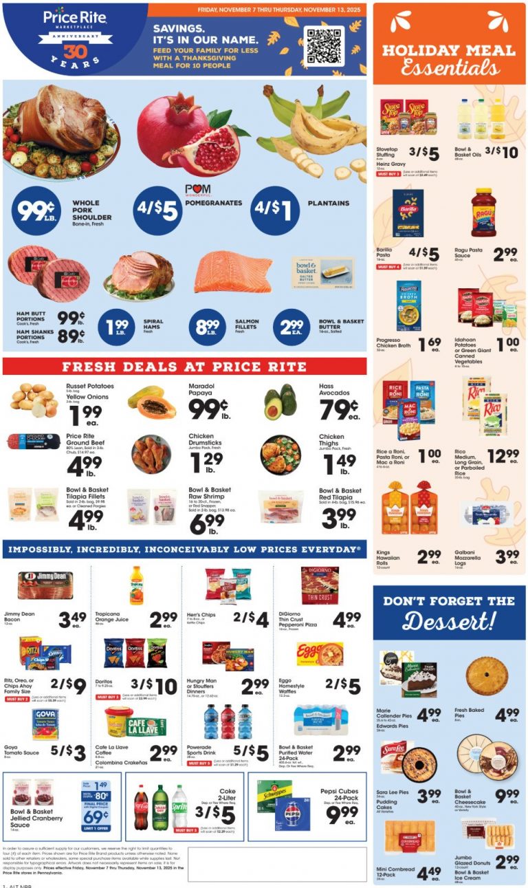 Price Rite Weekly Ad Nov 07 – Nov 13, 2025