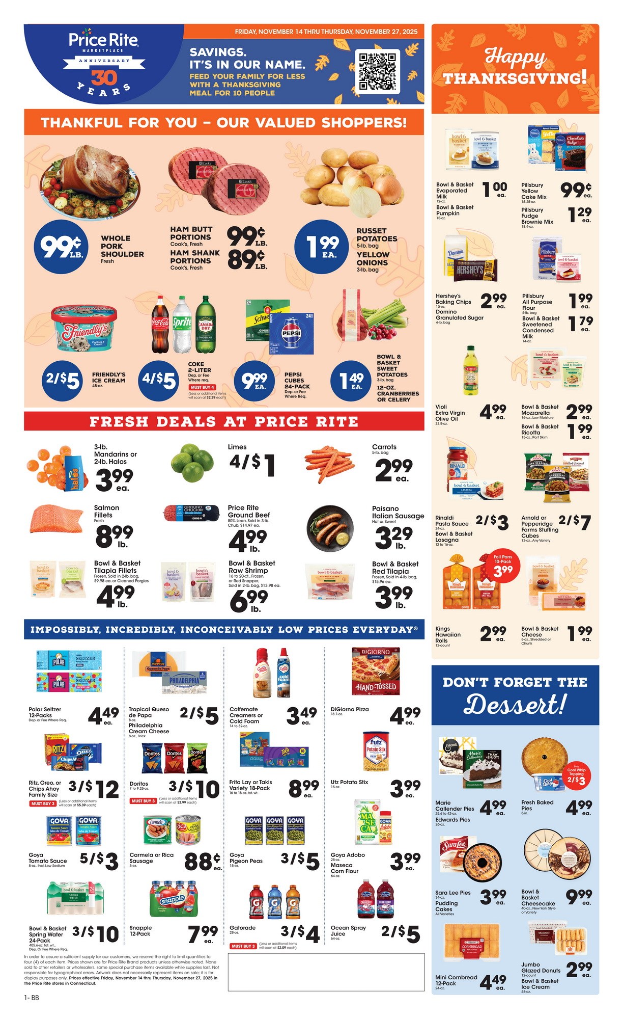 Price Rite Weekly Ad Nov 14 – Nov 27, 2025 (Thanksgiving Promotion ...