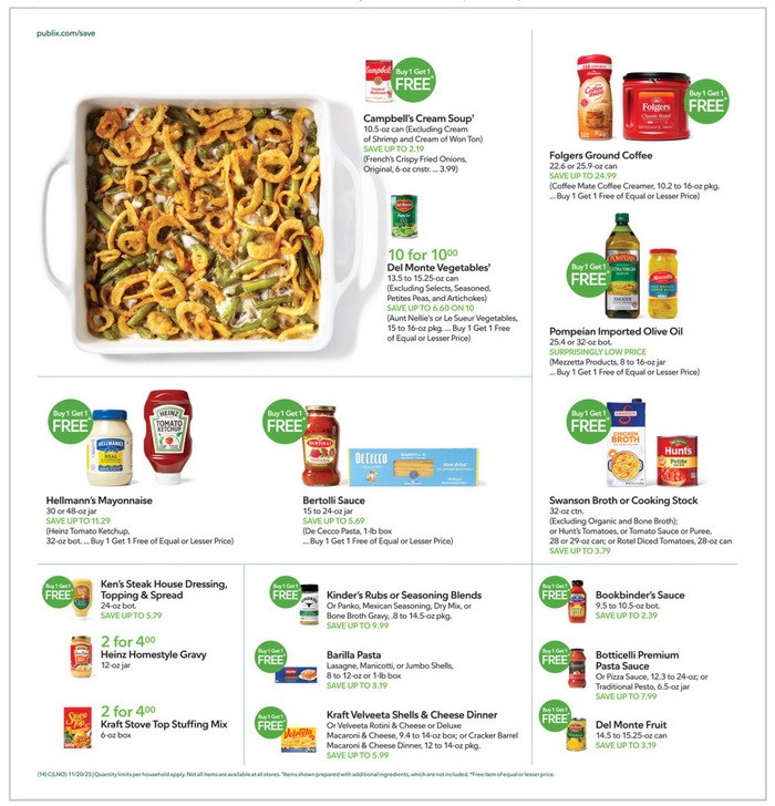 Publix Weekly Ad Nov 19 – Nov 26, 2025 (Thanksgiving Promotion Included)