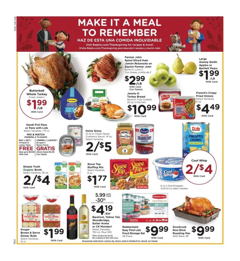 Ralphs Weekly Ad Nov 19 – Nov 27, 2025 (Thanksgiving Promotion Included)
