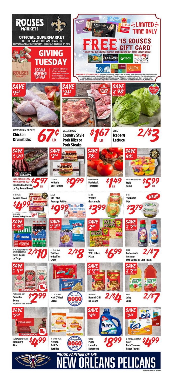 Rouses Weekly Ad Nov 28 – Dec 03, 2025