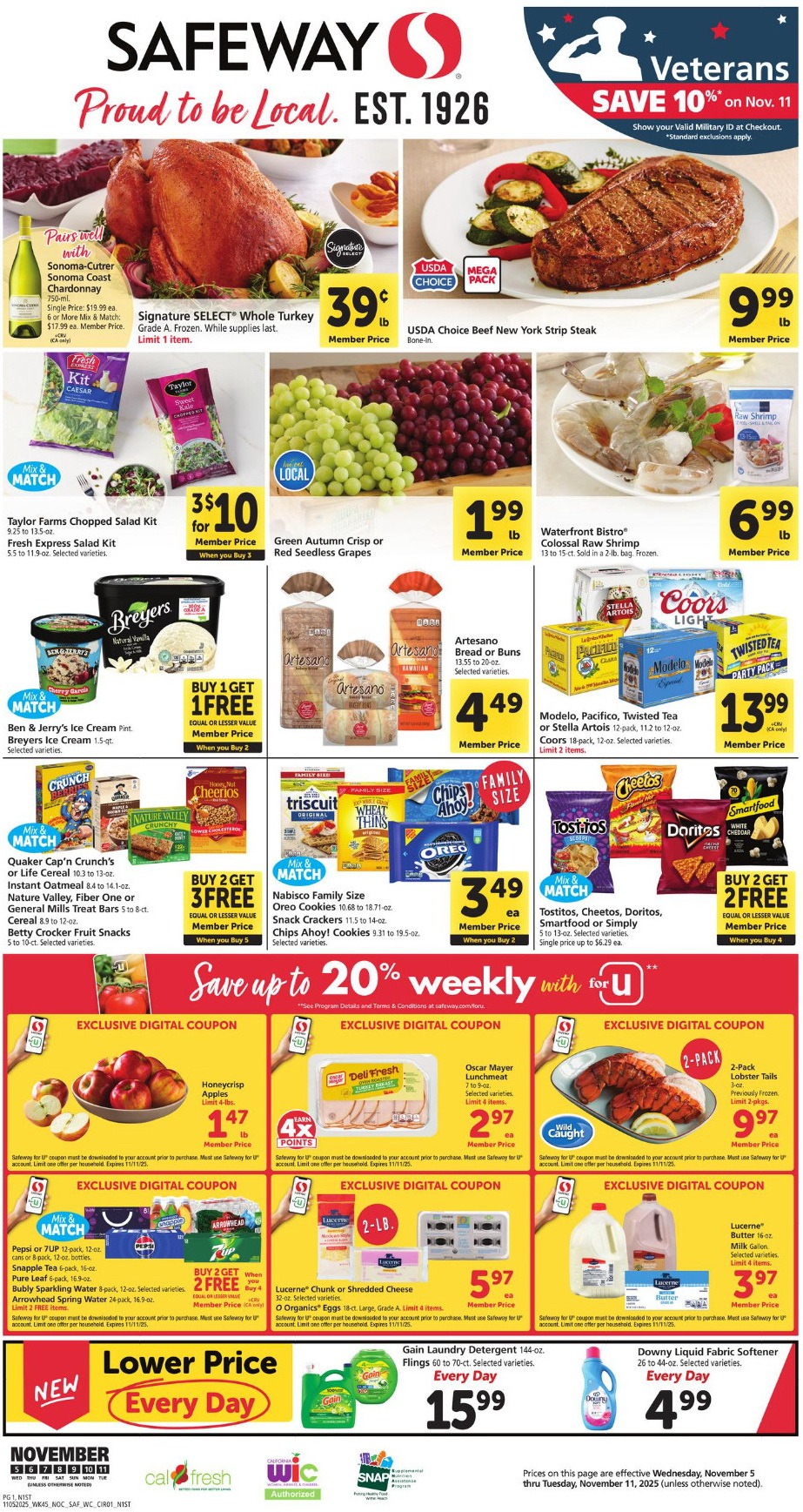 Safeway Weekly Ad Nov 05 – Nov 11, 2025
