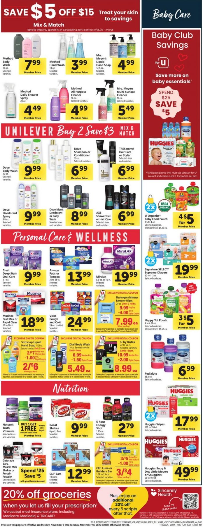 Safeway Weekly Ad Nov 05 – Nov 11, 2025
