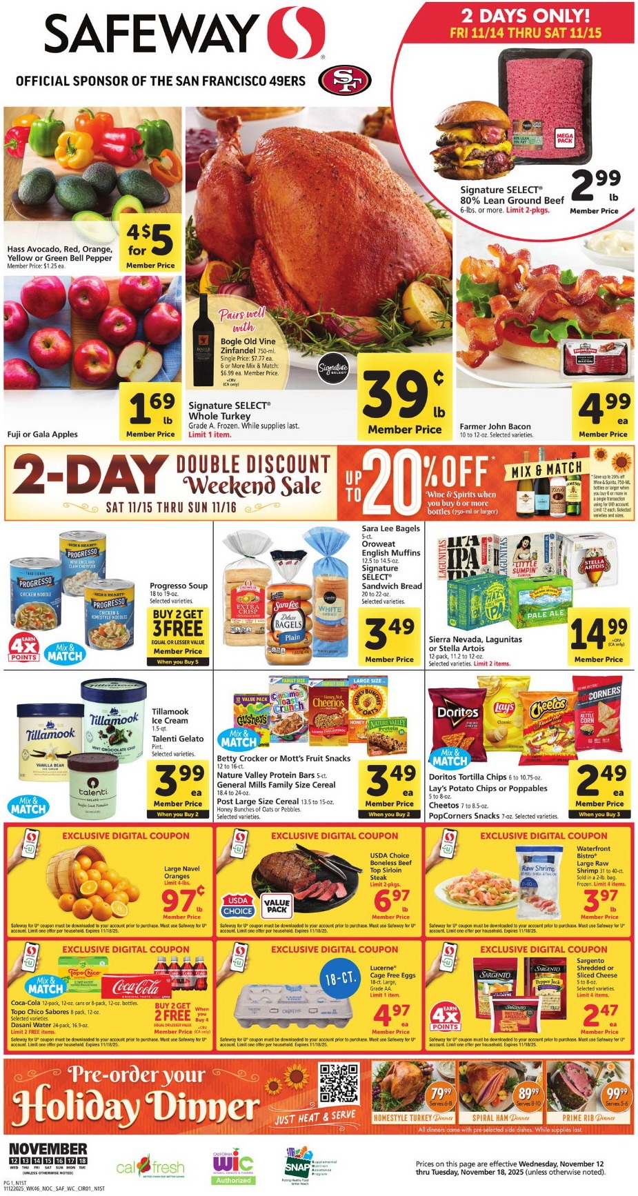 Safeway Weekly Ad Nov 12 – Nov 18, 2025 (Thanksgiving Promotion Included)