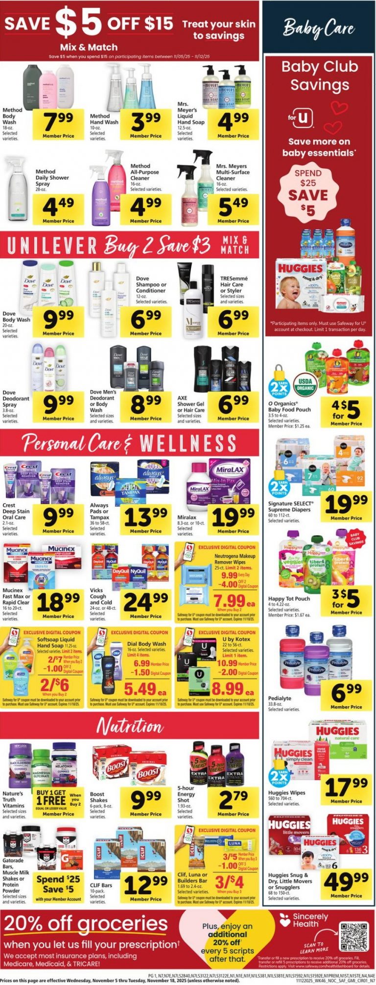 Safeway Weekly Ad Nov 12 – Nov 18, 2025 (Thanksgiving Promotion Included)