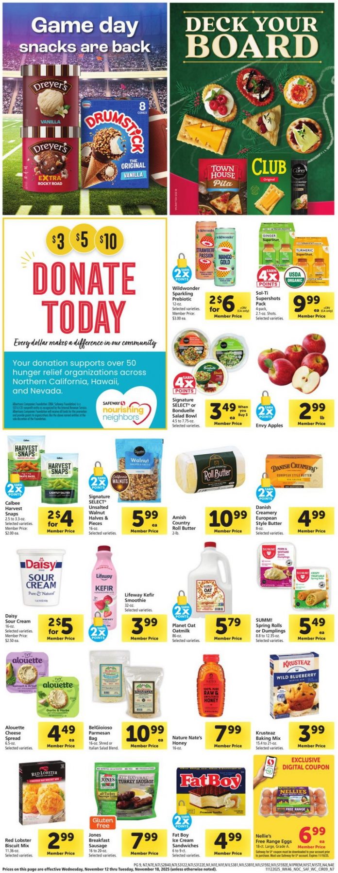 Safeway Weekly Ad Nov 12 – Nov 18, 2025 (Thanksgiving Promotion Included)