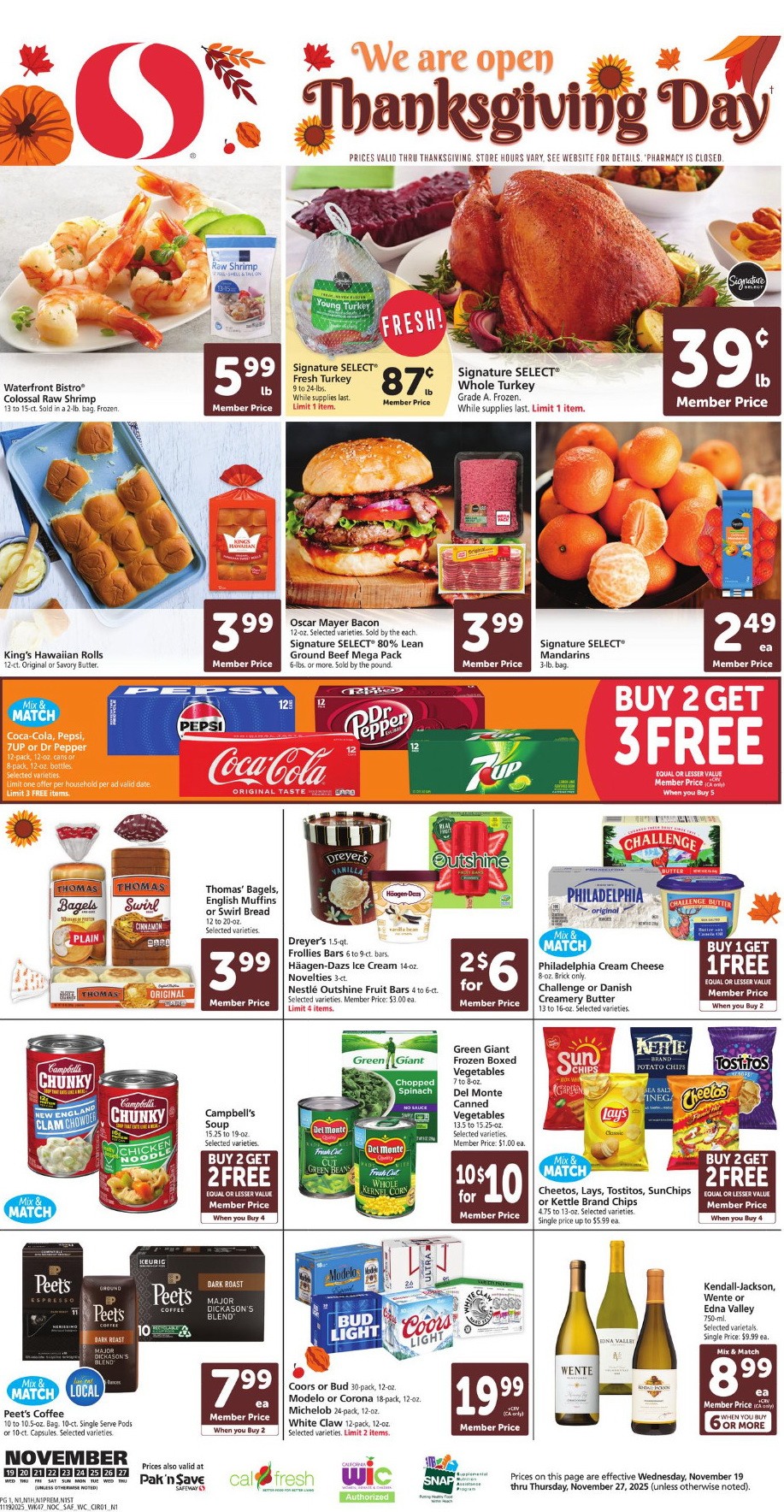Safeway Weekly Ad Nov 19 – Nov 27, 2025 (Thanksgiving Promotion Included)
