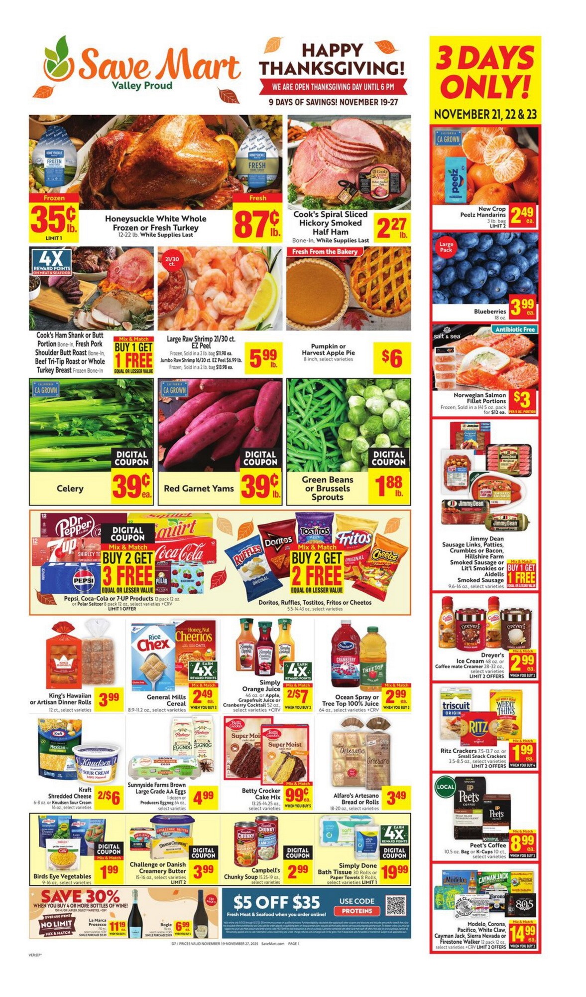 Save Mart Supermarkets Weekly Ad Nov 19 – Nov 27, 2025 (Thanksgiving ...