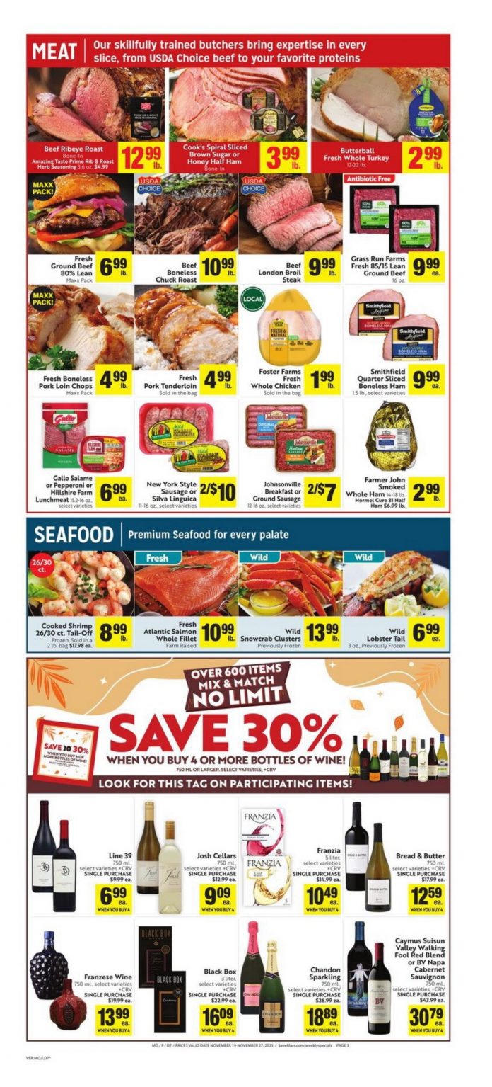 Save Mart Supermarkets Weekly Ad Nov 19 – Nov 27, 2025 (Thanksgiving ...