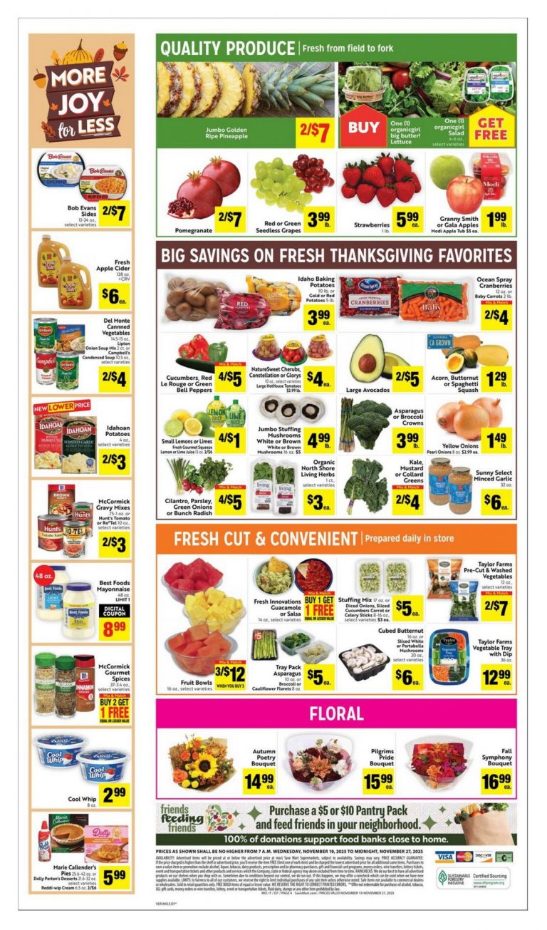 Save Mart Supermarkets Weekly Ad Nov 19 – Nov 27, 2025 (Thanksgiving ...