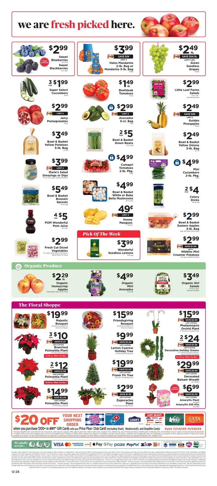 ShopRite Weekly Ad Nov 14 – Nov 20, 2025 (Thanksgiving Promotion Included)