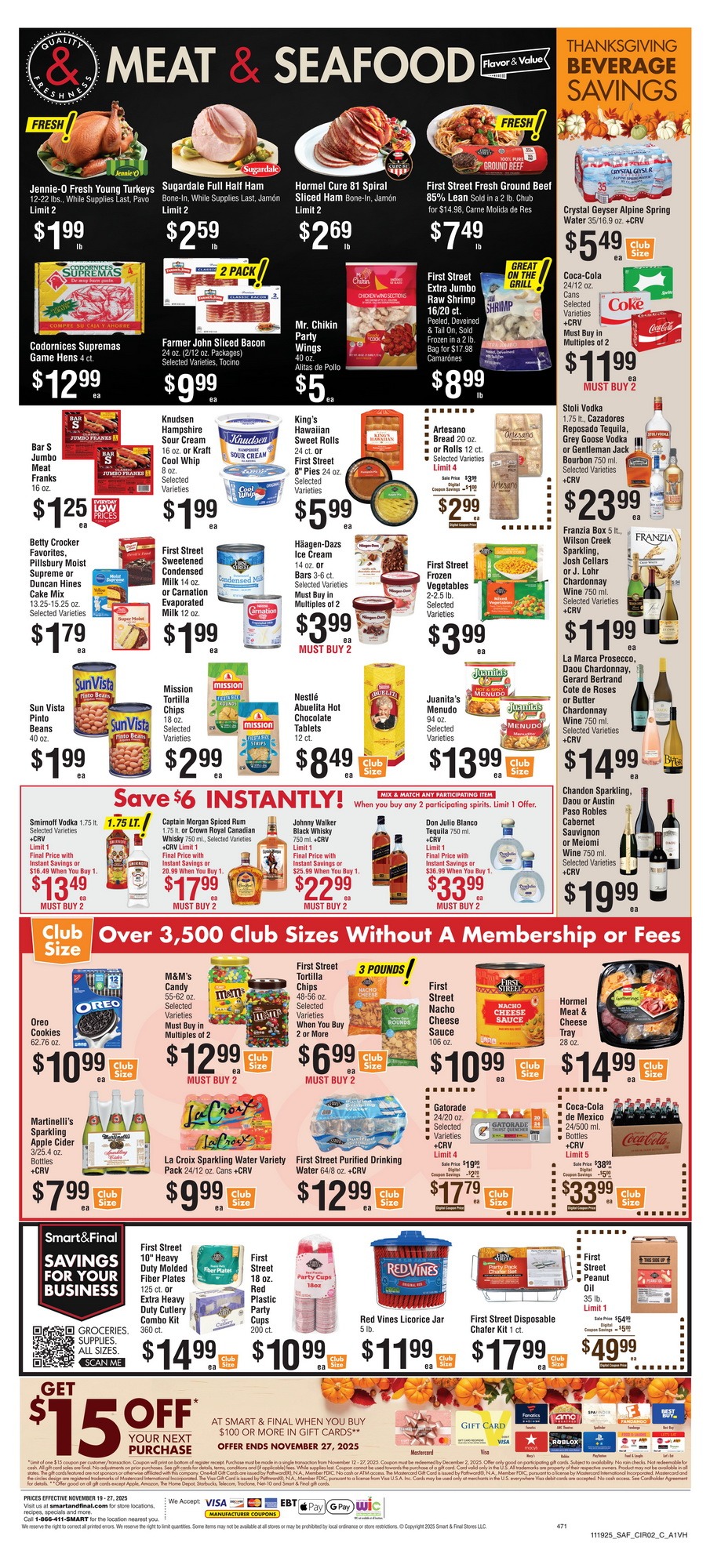 Smart & Final Weekly Ad Nov 19 – Nov 27, 2025 (Thanksgiving Promotion ...