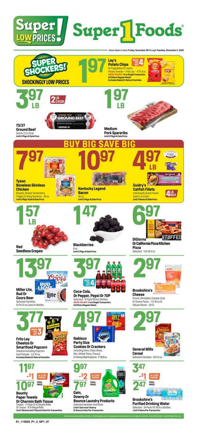 Super 1 Foods Weekly Ad Nov 28 – Dec 02, 2025