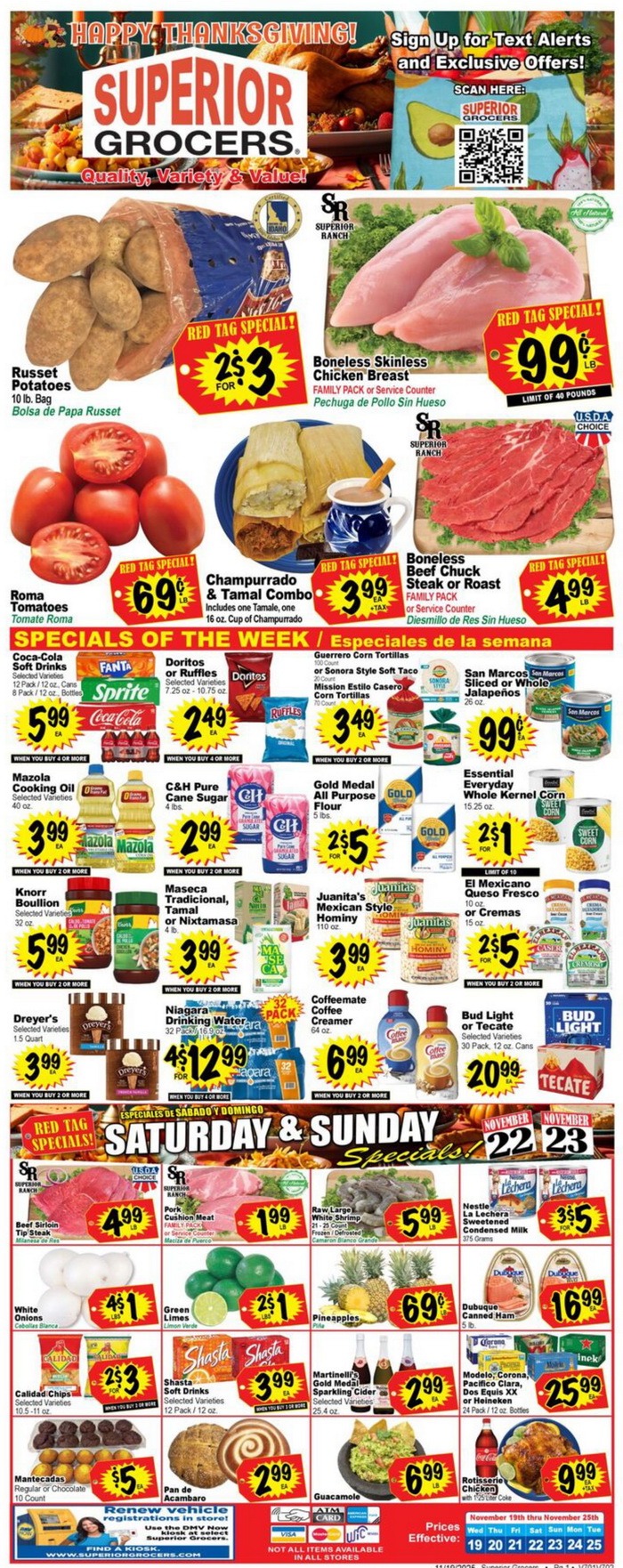 Superior Grocers Weekly Ad Nov 19 – Nov 25, 2025 (Thanksgiving Day ...