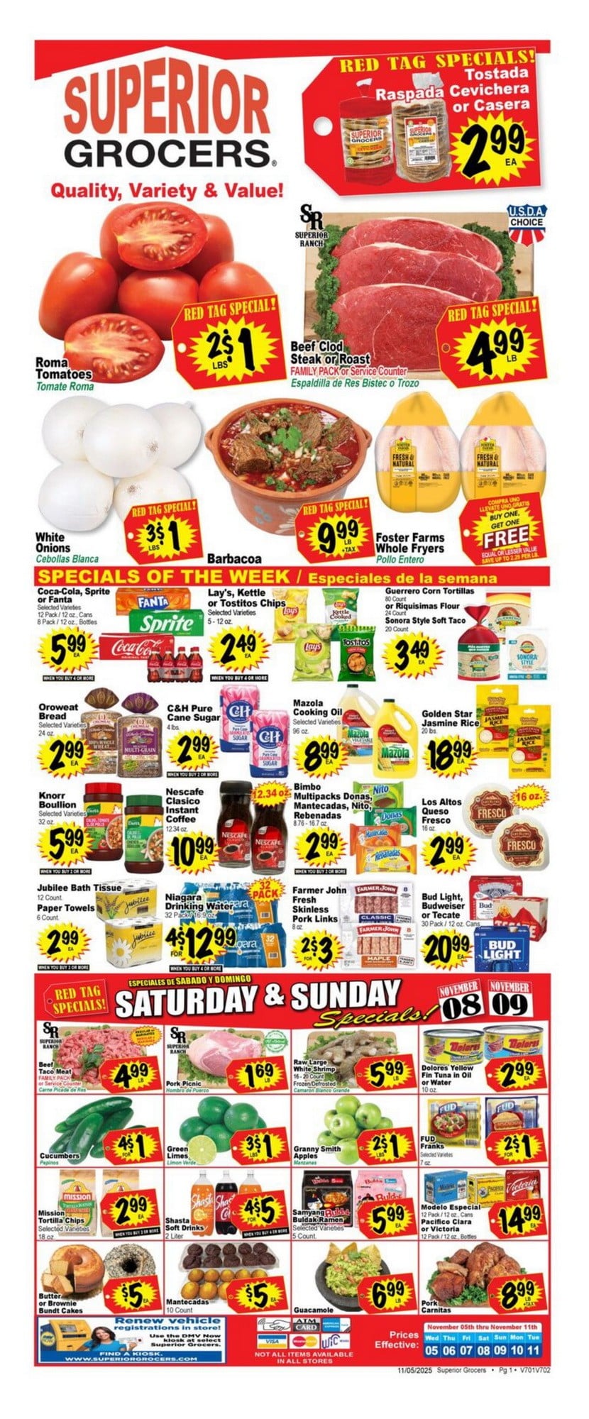 Superior Grocers Weekly Ad Nov 05 – Nov 11, 2025