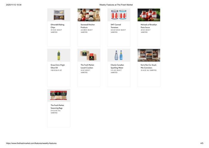The Fresh Market Weekly Ad Nov 12 – Nov 18, 2025