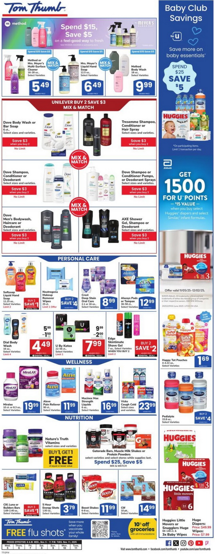 Tom Thumb Weekly Ad Nov 05 – Nov 11, 2025