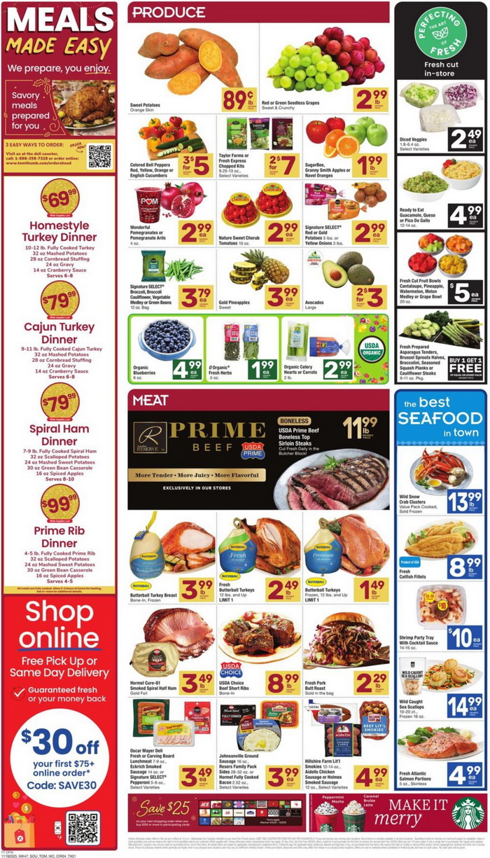 Tom Thumb Weekly Ad Nov 19 – Nov 27, 2025 (Thanksgiving Day Promotion ...