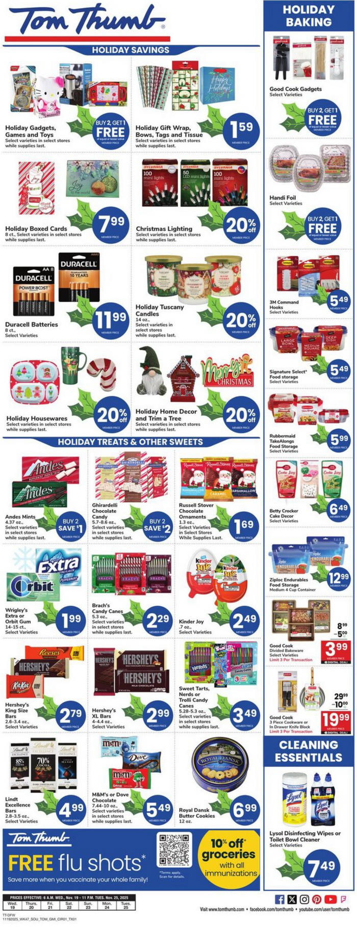 Tom Thumb Weekly Ad Nov 19 – Nov 27, 2025 (Thanksgiving Day Promotion ...